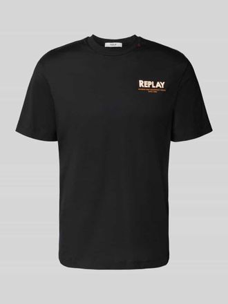 Replay Regular Fit T-Shirt mit Logo-Stitching