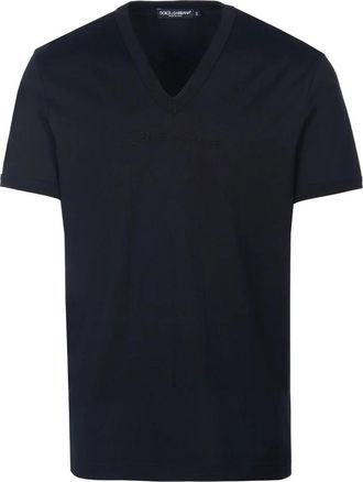 Dolce & Gabbana Klassisches T-Shirt - - Tops - Herren - Schwarzk - XL