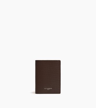 Le Tanneur Portefeuille vertical zipp&eacute; Lucien en cuir signature T