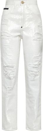 Philipp Plein Damen, Jeans, Wei&szlig;, W32Gr&ouml;&szlig;e
