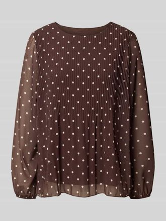 Zabaione Loose Fit Bluse mit Plisseefalten Modell Ka44na