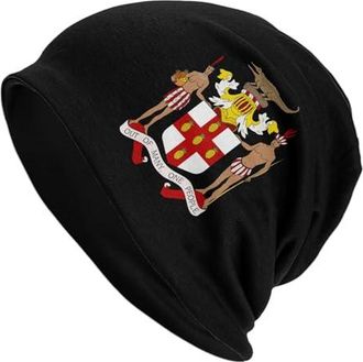 Generic Femme Homme Bonnets Tricot&eacute; Armoiries De La Jama&iuml;que Bonnet &Agrave; Revers Mode Hiver Chapeaux Chaud Bonnets De Ski pour Patinage Quotidien Ski
