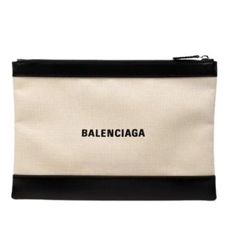 Balenciaga Pre-owned Navy Clip - Femme - Pre-owned - Beige - Taille: ONE Size