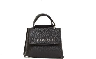 Orciani Hobo Bags - Textured Soft Nero Leather Charms Handbag - Gr. unisize - in Grau - für Damen