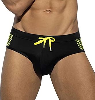 Generic Shorts De Bain Homme Slip Doublure avec Rembourr&eacute; Souple Amovible Cordon De Serrage Pantalon Court De Sport Plage Maillot De Bain Transparent