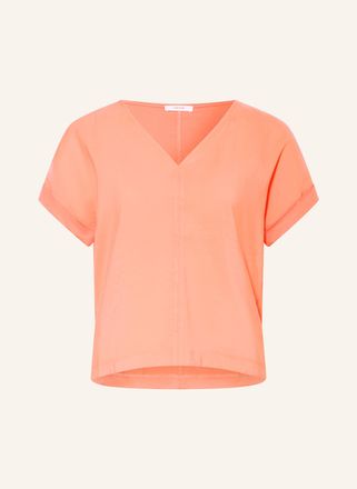 OPUS T-Shirt Solme Im Materialmix orange