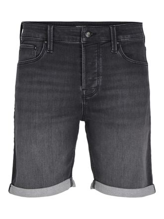 Jack & Jones JACK&JONES Herren Jjirick Jjicon I.k Sq 062 Sn Shorts, Black Denim, XXL