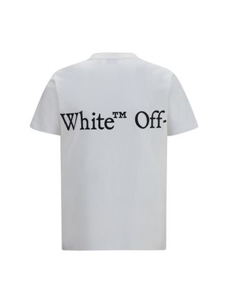 Off-white Mens Bookish Scarf T-Shirt White Cotton T-Shirts And Polos