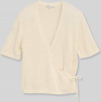 Tom Tailor Denim Regular Fit Strickjacke mit Bindeband