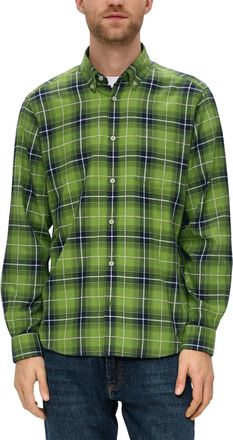 s.Oliver Regular: Langarmhemd mit Button-down-Kragen