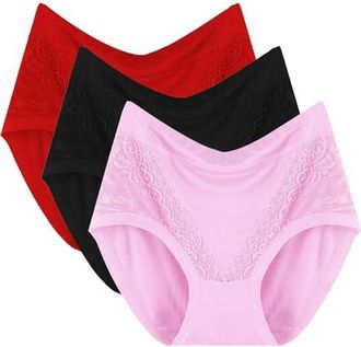 Generic V&ecirc;tements femmes grande taille, XL 4XL, culottes taille haute, sous-v&ecirc;tements pour femmes, couverture compl&egrave;te, sous-v&ecirc;tements pour femmes, Noir, XXL