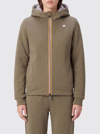 K-Way Deva kurze Wendejacke mit Shearling-Kapuze und Rei&szlig;verschluss