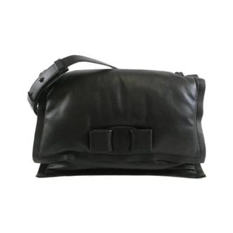 Ferragamo Pre-owned Viva Bow Calf Schultertasche - - Pre-owned - Damen - Schwarzk - ONE SIZE