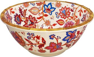 Les Jardins de la Comtesse Tiefe Salatsch&uuml;ssel aus Melamin mit Blumen &Oslash; 25 cm - Kollektion Jaipur