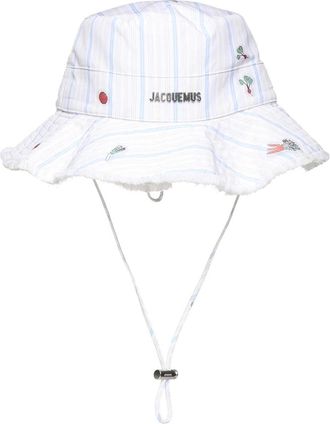 Jacquemus Femme, Accessoires, Blanc, Taille: 60 CM Artichaut Bucket Hat