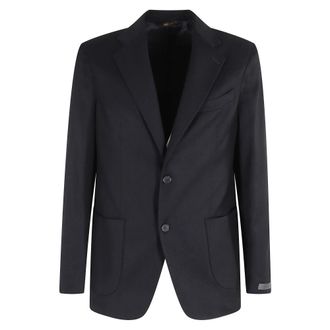 BRIGLIA 1949 Graue Wollgreco-Jacke - - Jackets - Herren - Blau - M