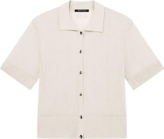 A|X Armani Exchange Femme, Pulls, Beige, Taille: 38 FR Cardigan &agrave; manches courtes en m&eacute;lange de lin