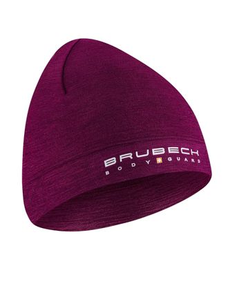 Brubeck Funktions-Merinowolle - M&uuml;tze | Temperaturregulierend | Funktional | Atmungsaktiv | Motorrad | Ski | Laufen | HM10180, Gr&ouml;&szlig;e:L/XL, Farbe:Pflaume