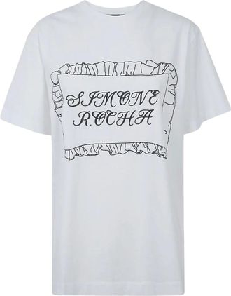 Simone Rocha Femme, Tops, Blanc, Taille: 42 FR T-Chemises