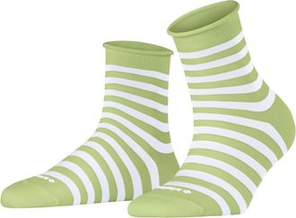 Burlington Damen Socken Swansea W Sso Baumwolle gemustert 1 Paar, Gr&uuml;n Lemon 7498, 36-41
