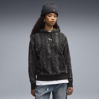 Puma Hoodie &agrave; imprim&eacute;s Snake Pack Femme, V&ecirc;tements, Noir, XL