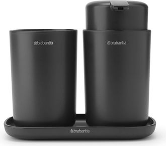Brabantia Badezimmer-Set, Dunkelgrau, Set of 3