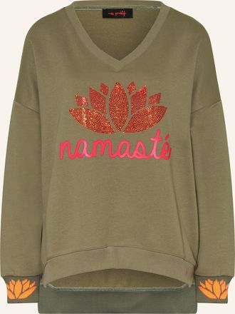 Miss Goodlife Miss Goodlife Sweatshirt Mit Schmucksteinen gruen