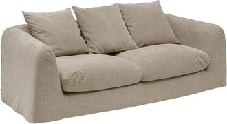 Atmosphera Atmosphera - Canapé Emile 3 places beige créateur dintérieur