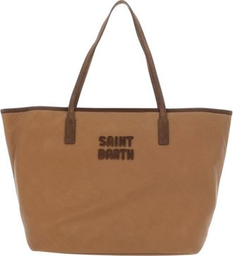 MC2 Saint Barth Cabas City avec &eacute;cusson logo - Femme - Sacs - Brun - Taille: ONE Size