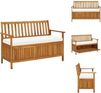 vidaXL Vidaxl - Garten Aufbewahrungsbank Akazienholz Massiv 120 x 63 x 84 cm - Gartenzitmöbel - Gartenbank - Holzbank - Akazienholz - Outdoor Möbel