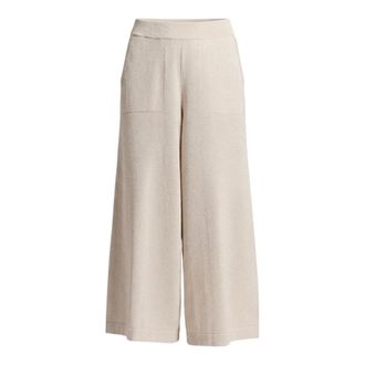 PESERICO Femme, Pantalons, Beige, Taille: 44 FR Pantalon Large &Eacute;court&eacute;