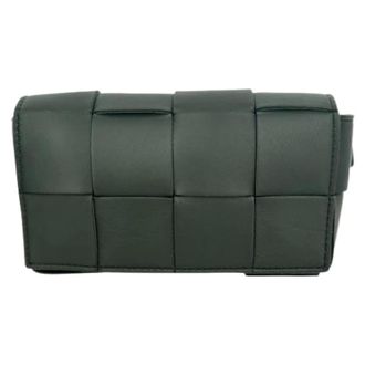 Bottega Veneta Sac Cassette Intrecciato Pre-owned - Femme - Pre-owned - Vert - Taille: ONE Size