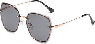 Generic Lunettes de soleil en métal sans monture pour hommes et femmes, lunettes de vue en plein air à large monture (couleur : D, taille : moyen) 2026, a, Ta