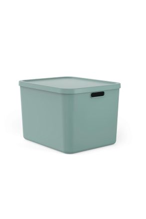 Rotho Aufbewahrungsbox Albula, Mintgr&uuml;n, Kunststoff, 40.5x34x48.9 cm, Ordnen & Aufbewahren, Aufbewahrungsboxen