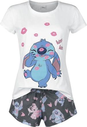 Lilo & Stitch Lilo & Stitch Kiss Kiss Femme Pyjama Multicolore XXL 100% Coton