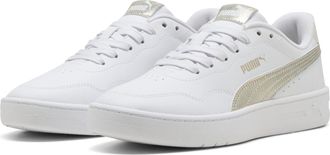 Puma Damen Court Lally Metallic Whisper Sneaker, Wei&szlig;gold, 37.5 EU, Puma Wei&szlig;es PUMA Gold, 37.5 EU