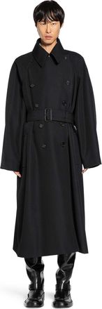 Saint Laurent Long Coat in Grain de Poudre