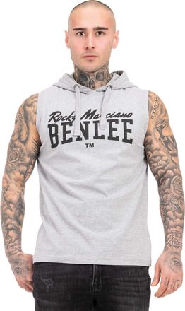 Benlee Rocky Marciano Herren ärmelloses T-Shirt mit Kapuze Normale Passform Darry Marl Grey/Black L