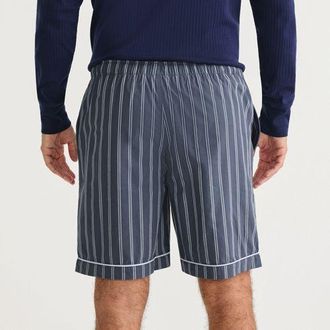 Lands End Essenzielle Popelin-Pyjamashorts, Herren, Größe:56-58 regular, Blau, Baumwolle, by Lands End