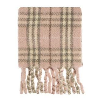 Burberry unisex, Accessoires, Rose, Taille: ONE Size &Eacute;charpe &eacute;troite en m&eacute;lange laine dalpaga &agrave; carreaux