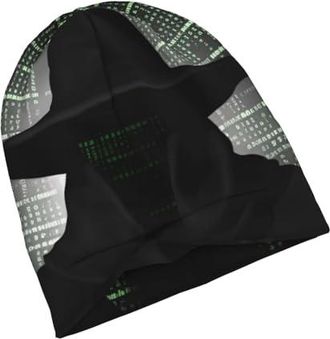 Generic Bonnets Hacker du Côté Obscur Au Chapeau Noir Bonnet en Tricot Unisexe Doux Bonnet Tricoté pour Femme Cyclisme Homme