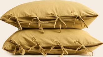 Madura Lot De 2 Taies DOreiller Satheene Jaune indien - JAUNE