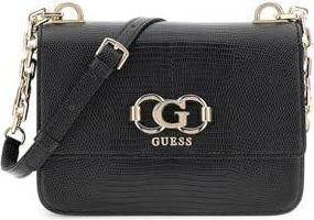 Guess Salinge Flap Crossbody pour femme, noir, taille unique