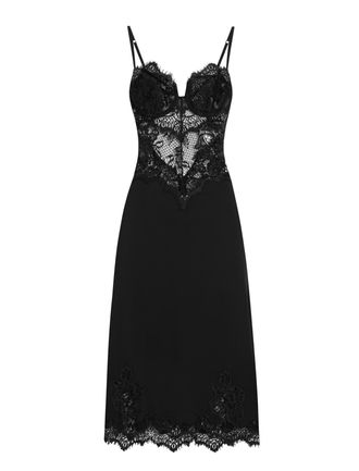Dolce & Gabbana Dolce&Gabbana Silk-Blend Lace Midi Dress Size L