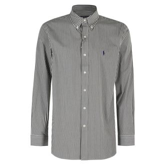 Polo Ralph Lauren Gestreiftes Langarm-Sportshirt - - Shirts - Herren - Gr&uuml;n - XL