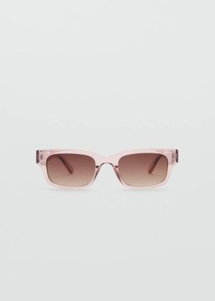 Mango Lunettes de soleil rectangulaires rose pastel - Femme - Taille unique - MANGO