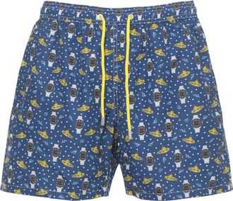 Saint Barth Homme, Maillots de bain, Bleu, Taille: XL Lighting Micro Fantasy Swim Shorts