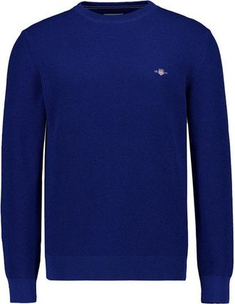 GANT Herren Pullover blau Baumwolle unifarben