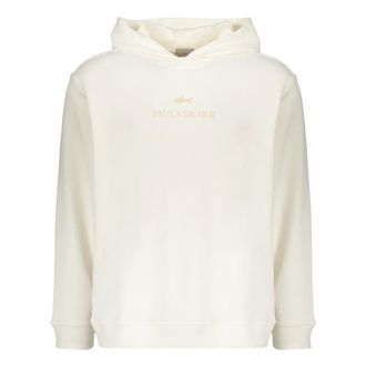 Paul & Shark Homme, Sweatshirts et sweats &agrave; capuche, Blanc, Taille: L Sweat &agrave; capuche &agrave; imprim&eacute; logo