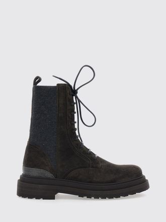 Brunello Cucinelli Bottines Plates Femme couleur Marron